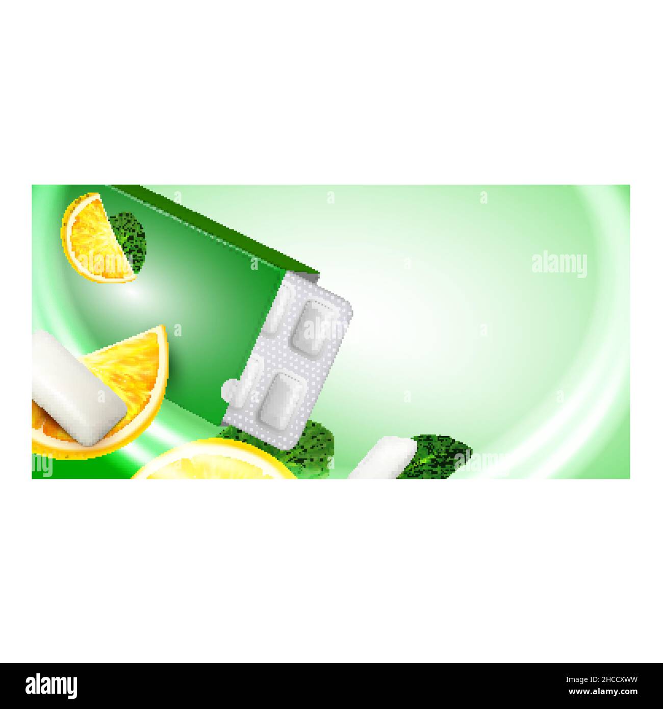 Chewing Gum Creative Promotional Banner Vector Stock Vector Image & Art ...