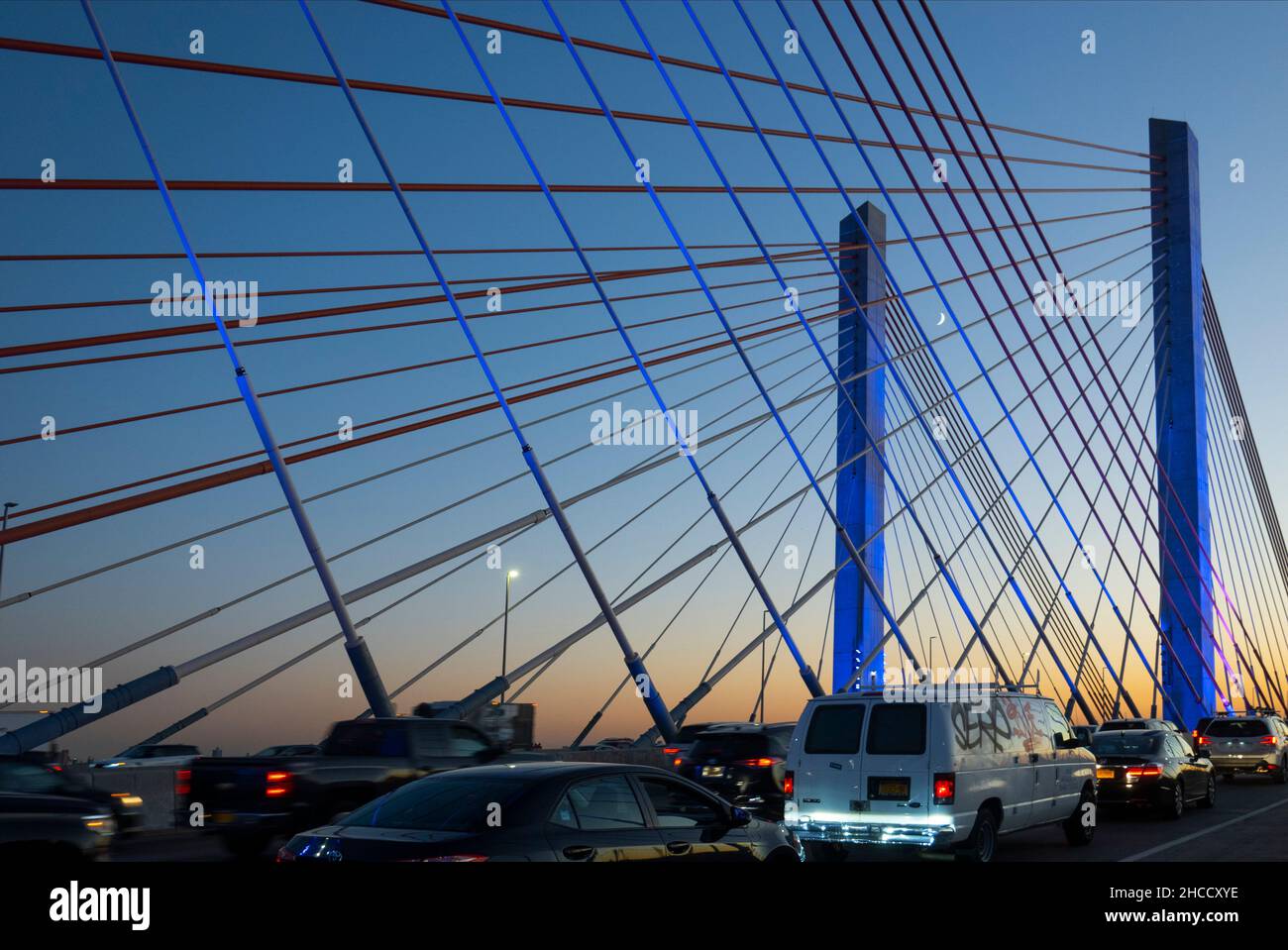 new Kosciuszko bridge on the BQE expressway connecting Brooklyn and ...