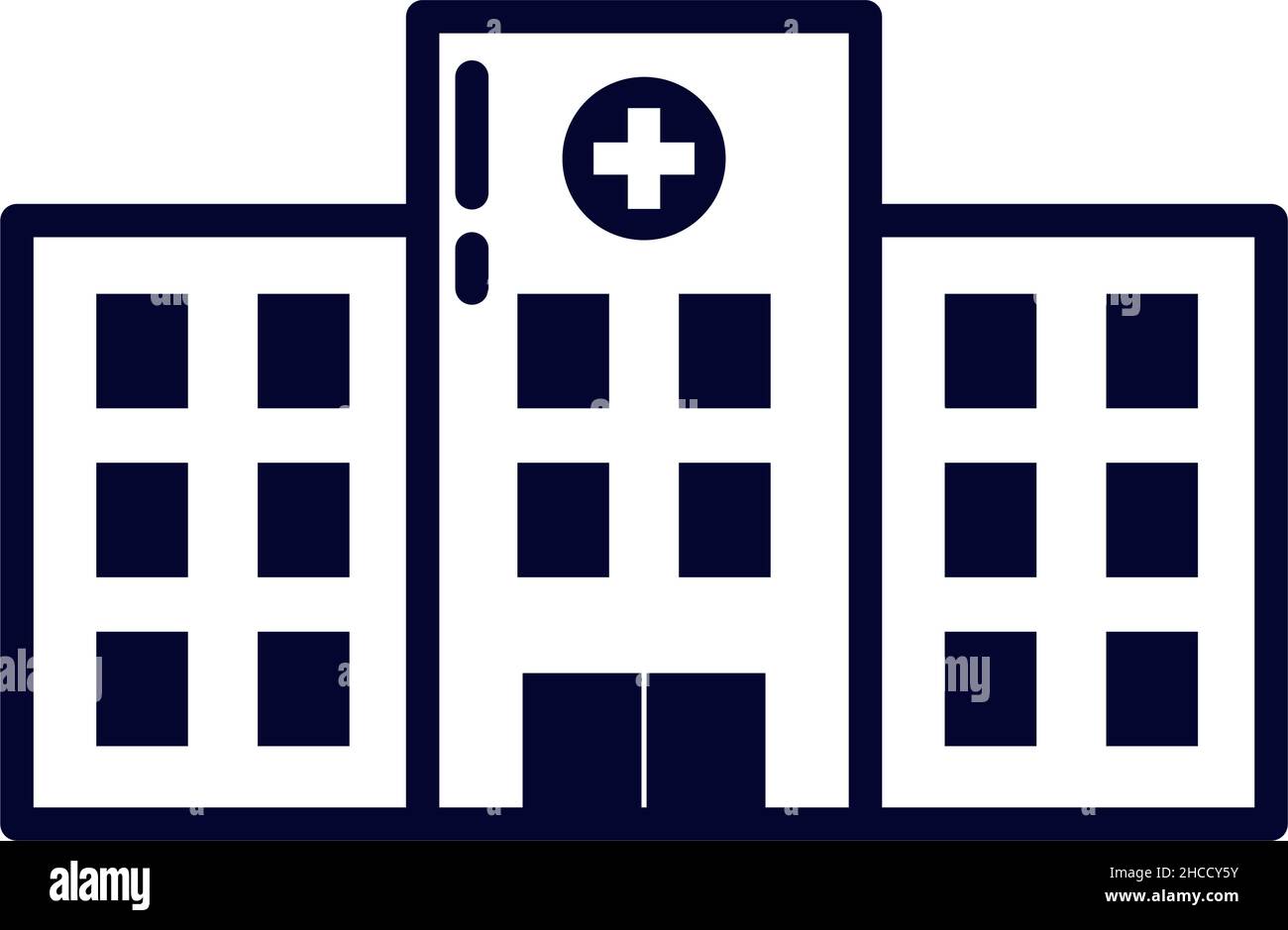 cute hospital icon over white Stock Vector Image & Art - Alamy