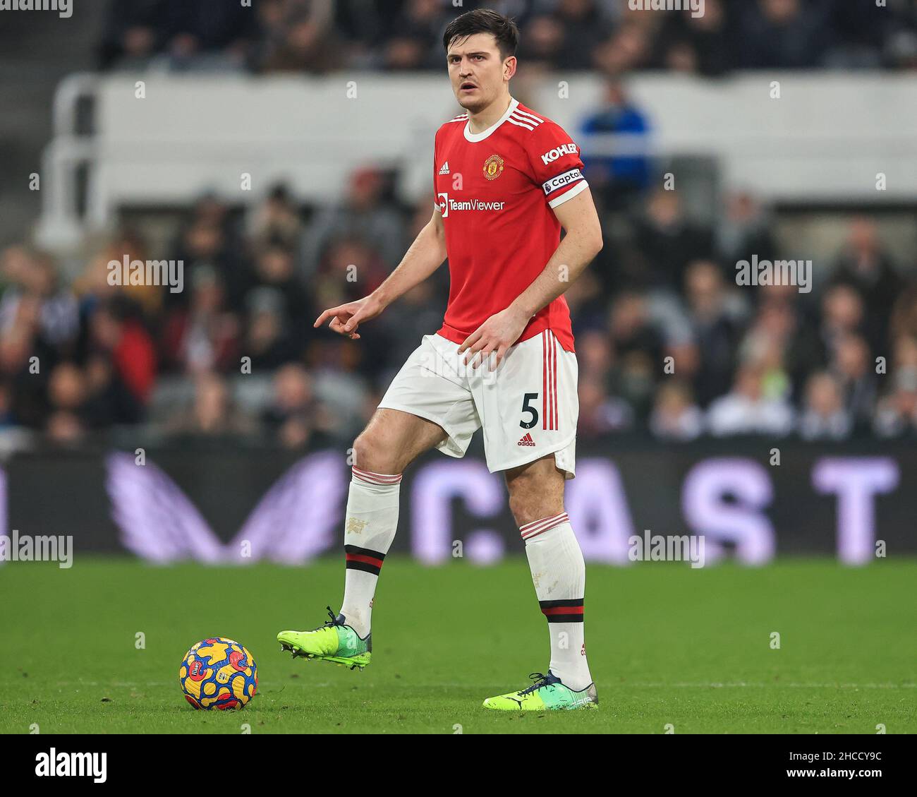 Harry Maguire #5 of Manchester United in action during the game Stock ...