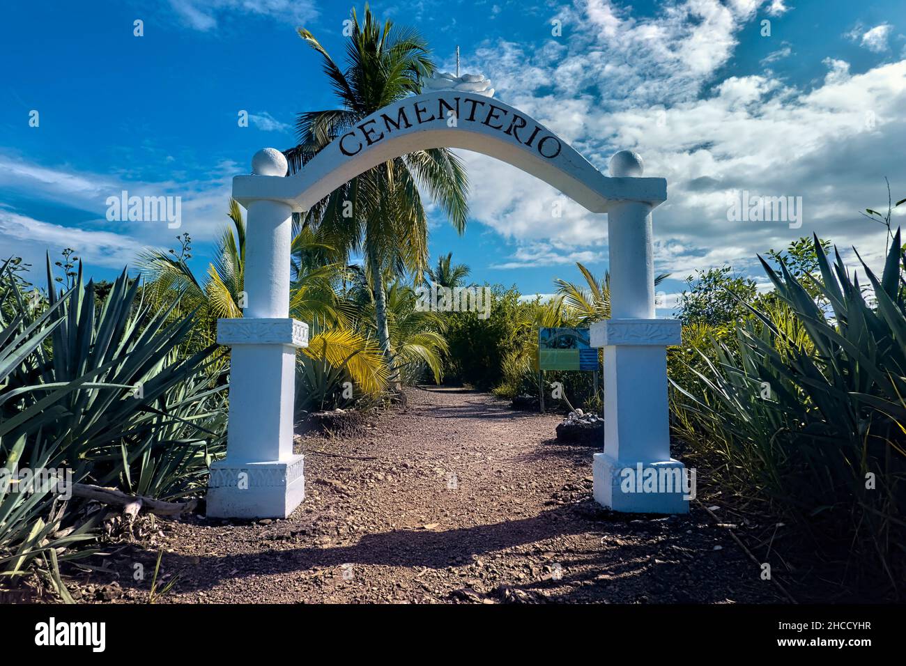 Entrance to the unique Cabuya Island Cemetery, reached only at low tide ...