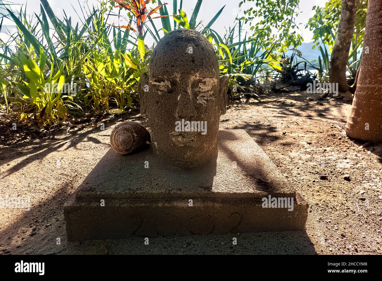The unique Cabuya Island Cemetery, reached only at low tide, Nicoya ...