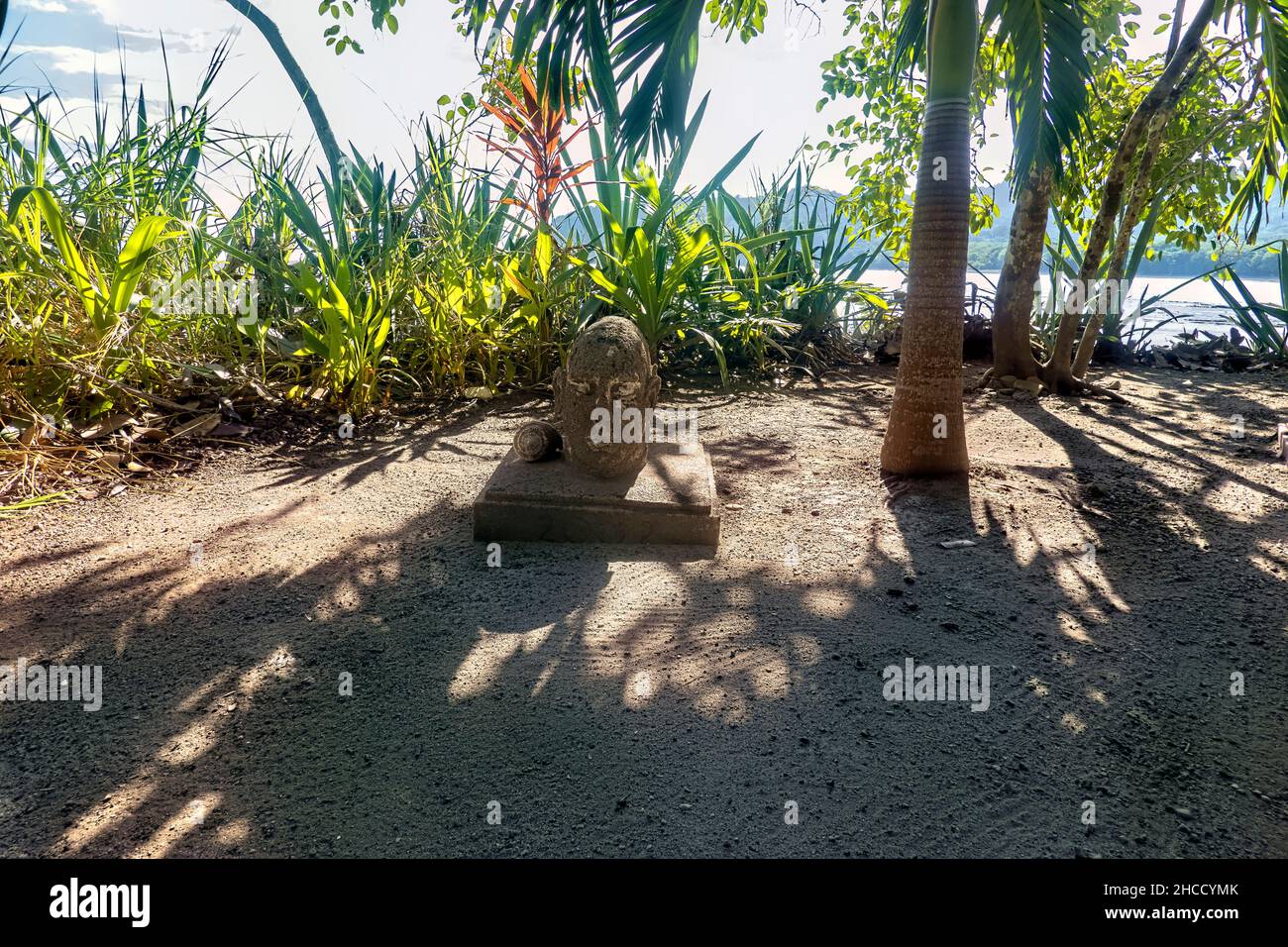 The unique Cabuya Island Cemetery, reached only at low tide, Nicoya ...