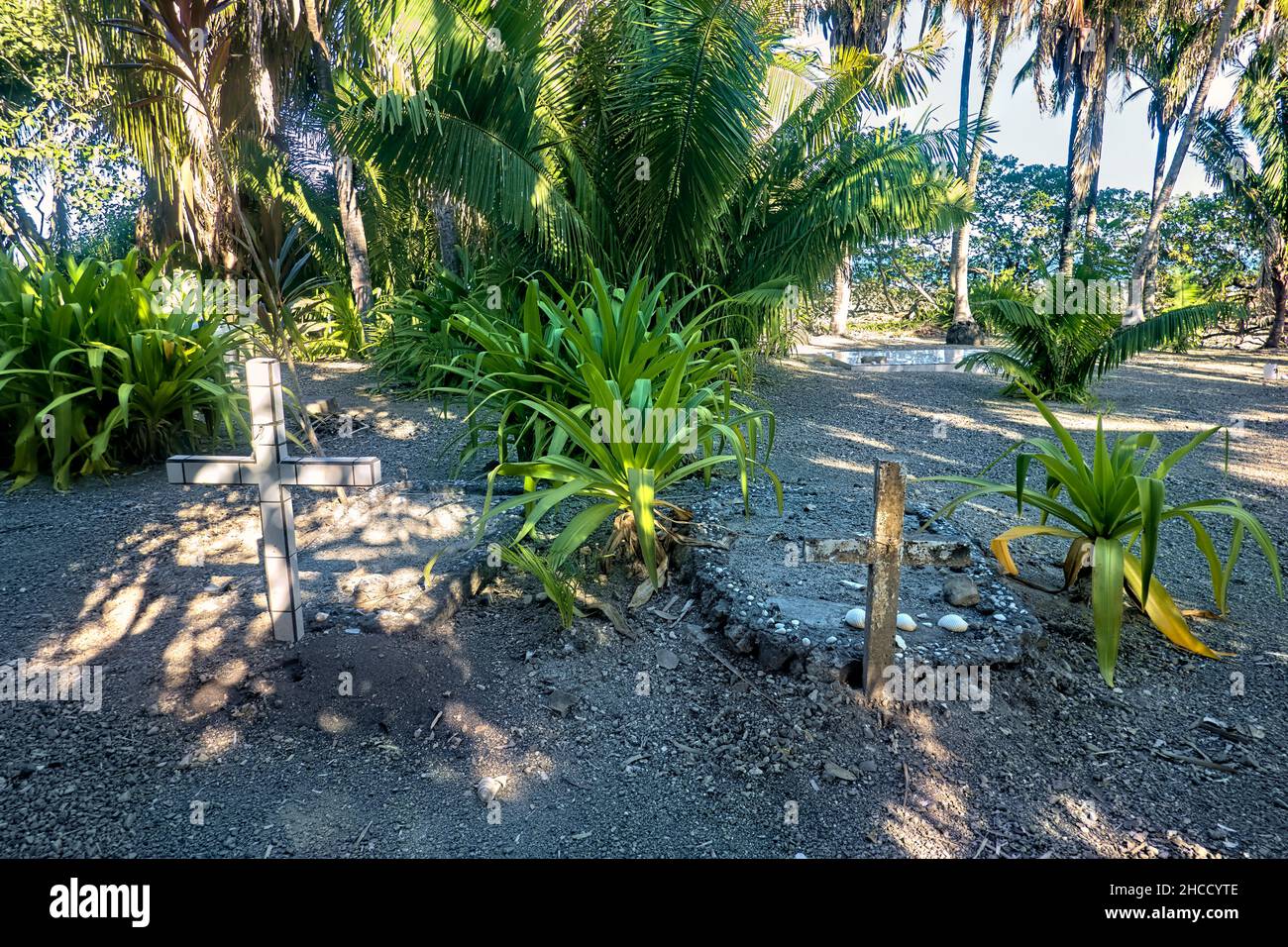 The unique Cabuya Island Cemetery, reached only at low tide, Nicoya ...