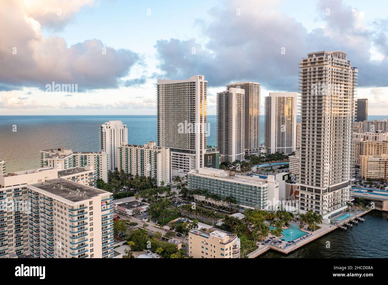Hallandale and Miami Beach Florida after a Storm Stock Photo - Alamy