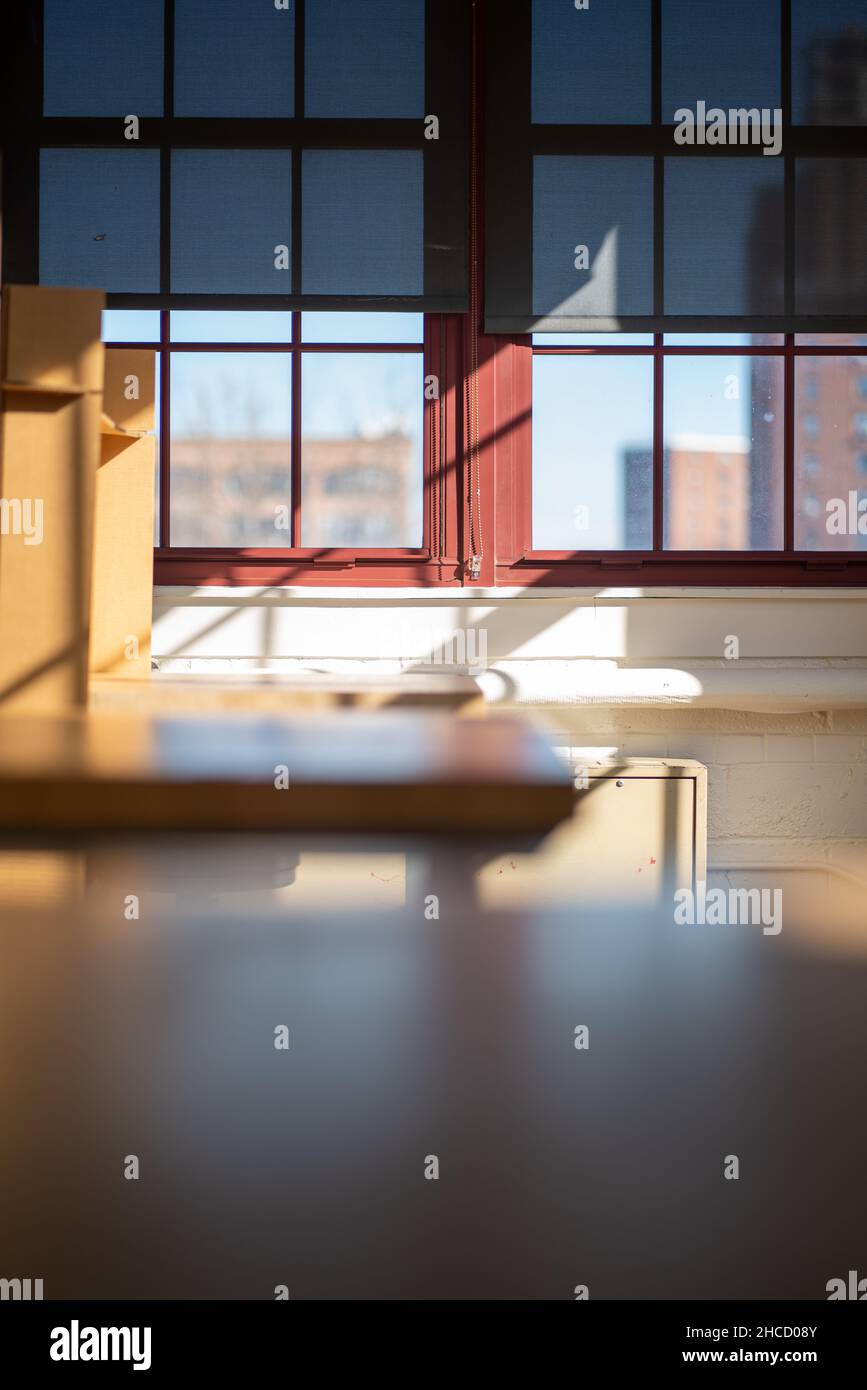 Vertical shot of a beautiful designed glass window of a house Stock ...