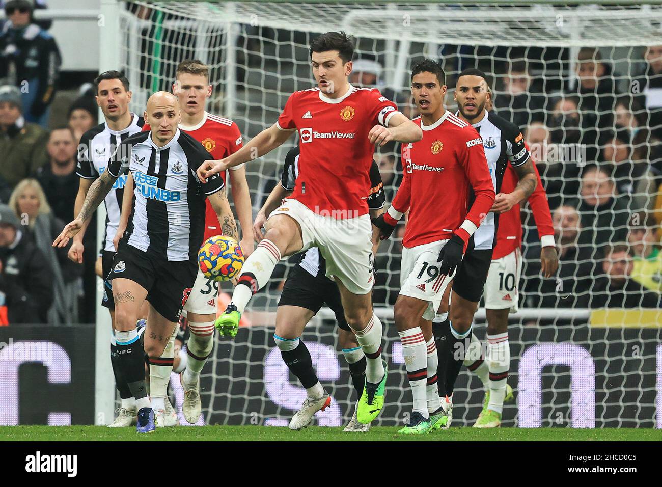 Harry Maguire #5 of Manchester United controls the ball in, on 12/27 ...