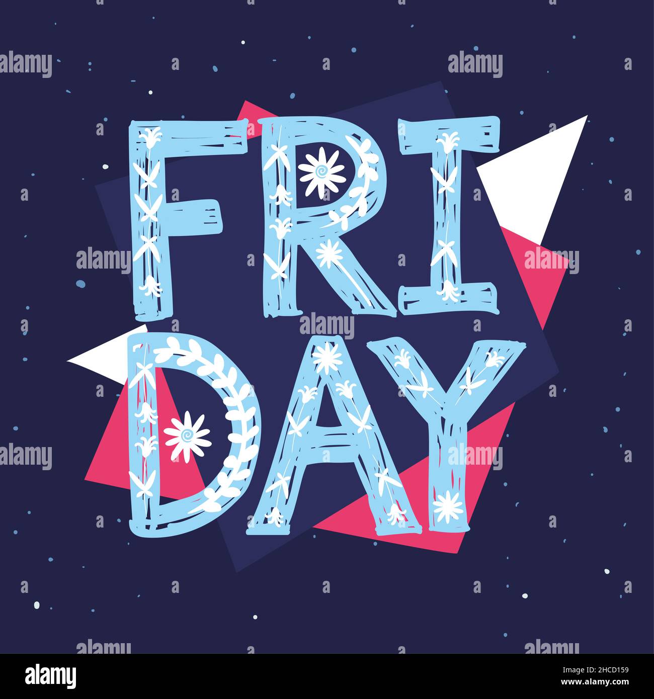 finally friday poster with flowers Stock Vector Image & Art - Alamy