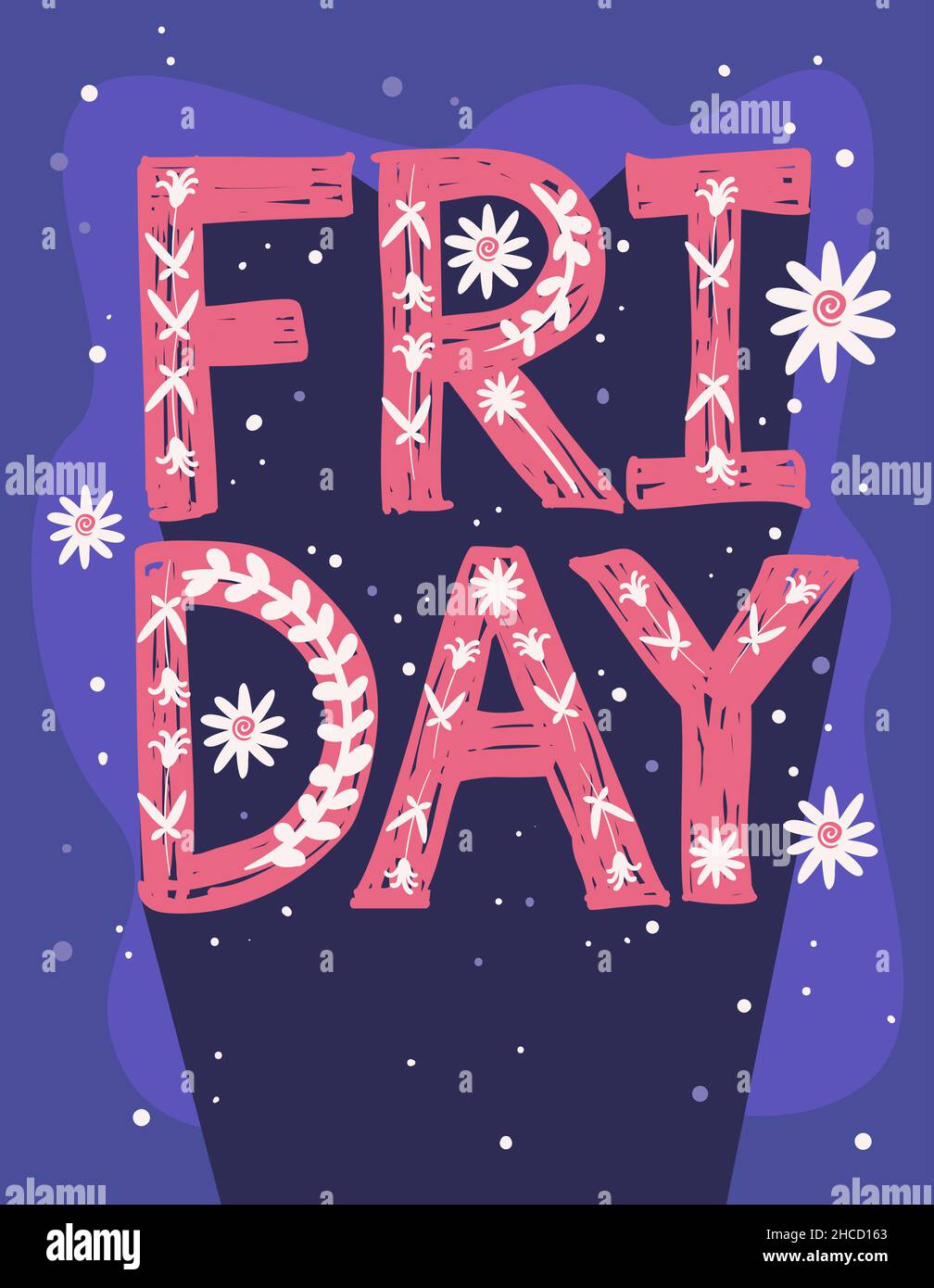 finally friday illustration with flowers Stock Vector Image & Art - Alamy