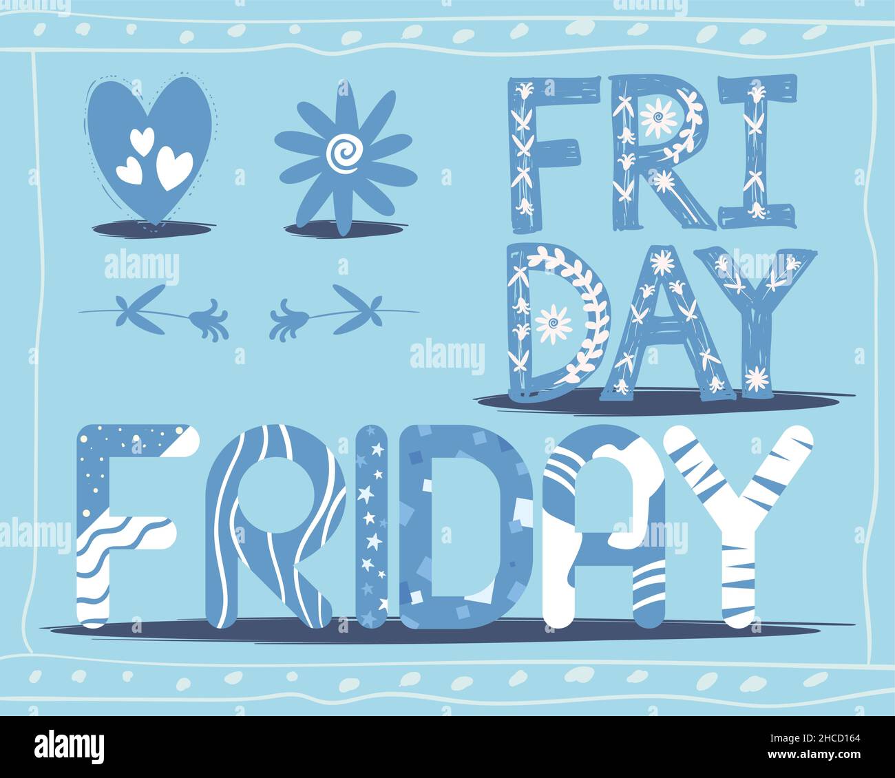 set of five friday icons Stock Vector Image & Art - Alamy