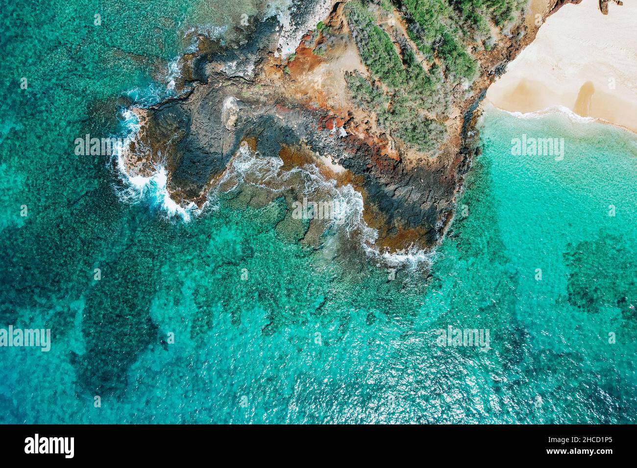 Aerial drone view of tropical Hawaiian landscape Stock Photo - Alamy