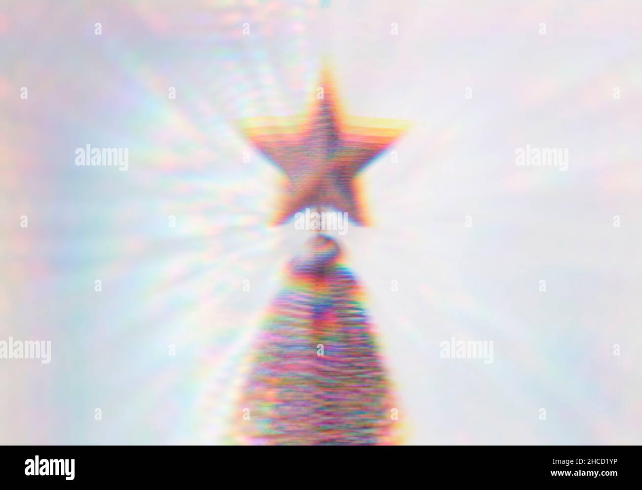 Abstract Christmas background with a silhouette of a Christmas tree and ...