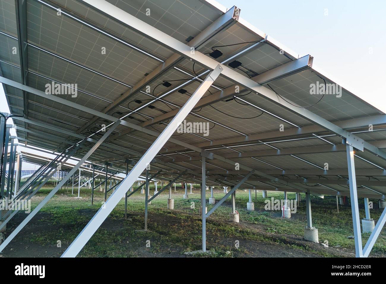 Ground based steel frame of large sustainable electrical power plant ...