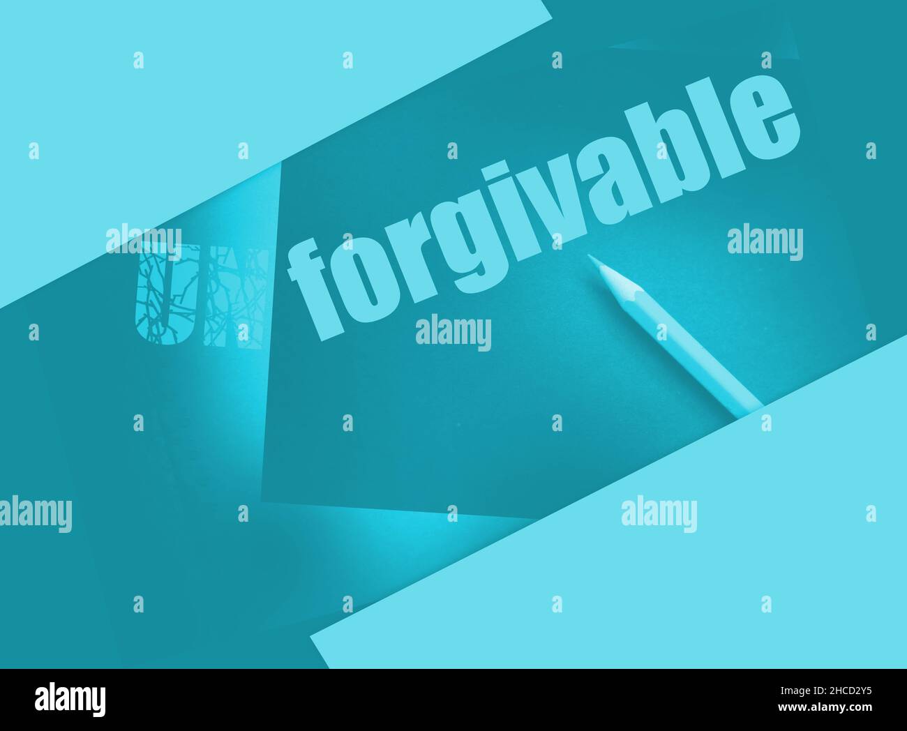 changing the word Unforgivable for Forgivable and yellow pencil. Social ...