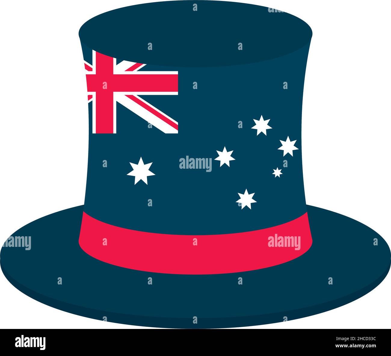 top hat with australia flag design Stock Vector Image & Art - Alamy