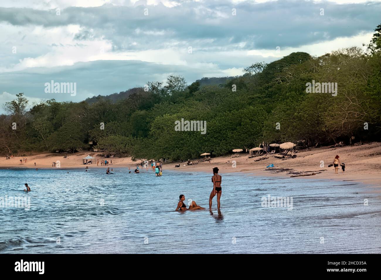 Enjoying the beach at Playa Conchal, Guanacaste, Costa Rica Stock Photo ...