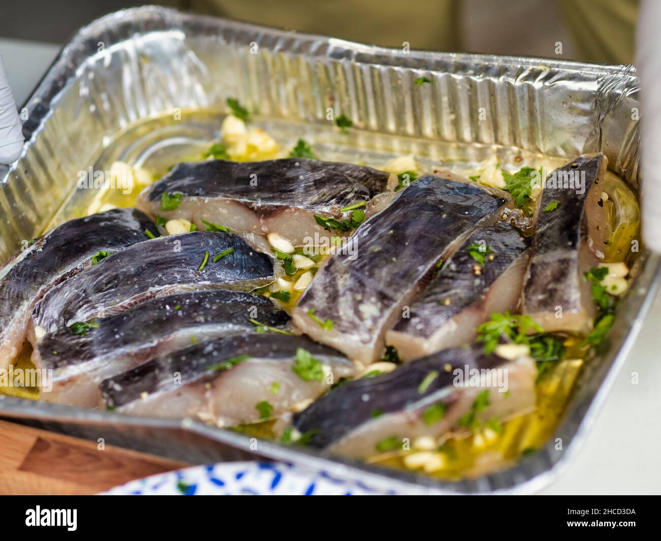 Tray and fish hi-res stock photography and images - Alamy