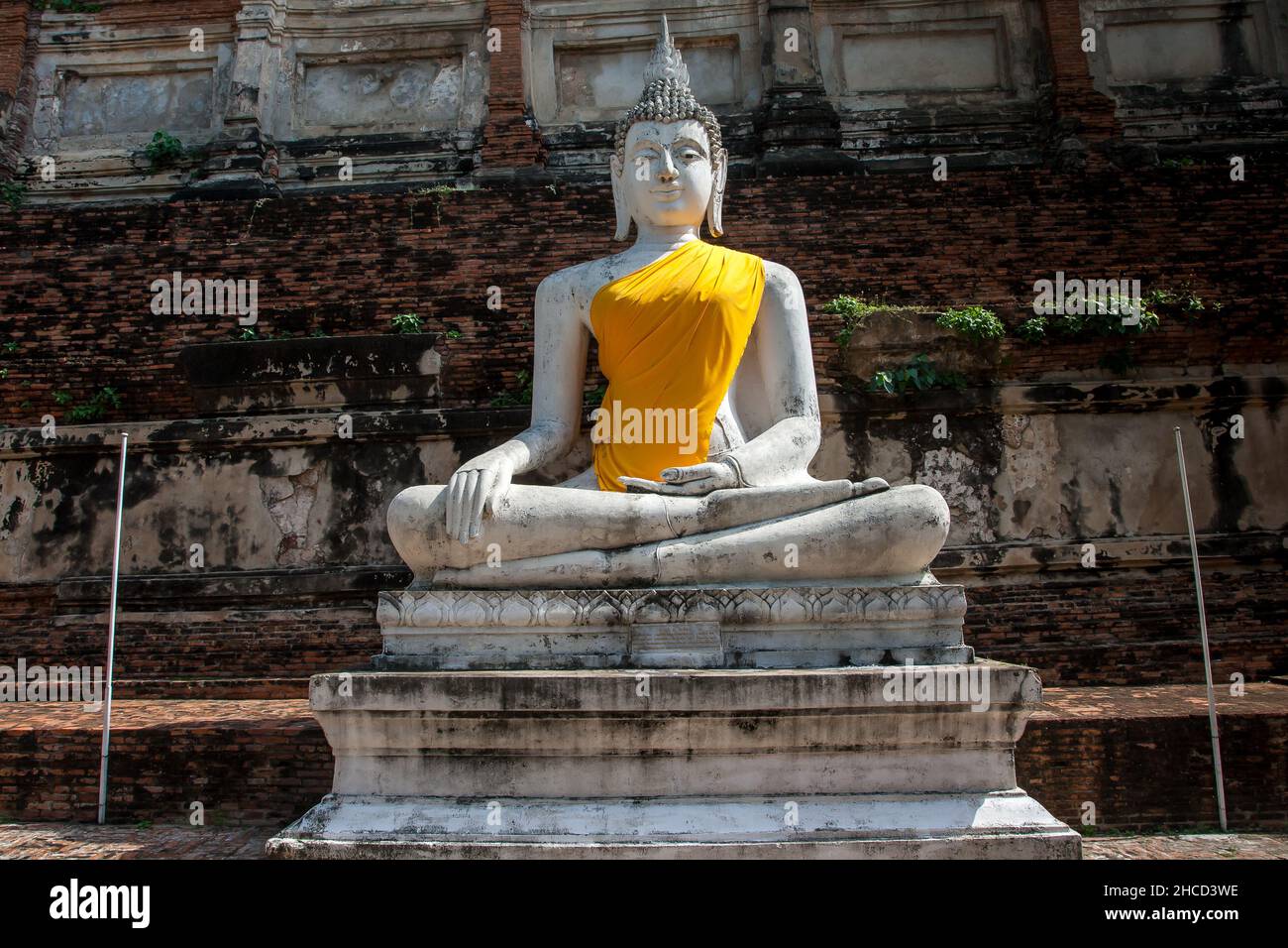 Statue of Buddha at Ayutthaya, the 13 century history capital city of ...