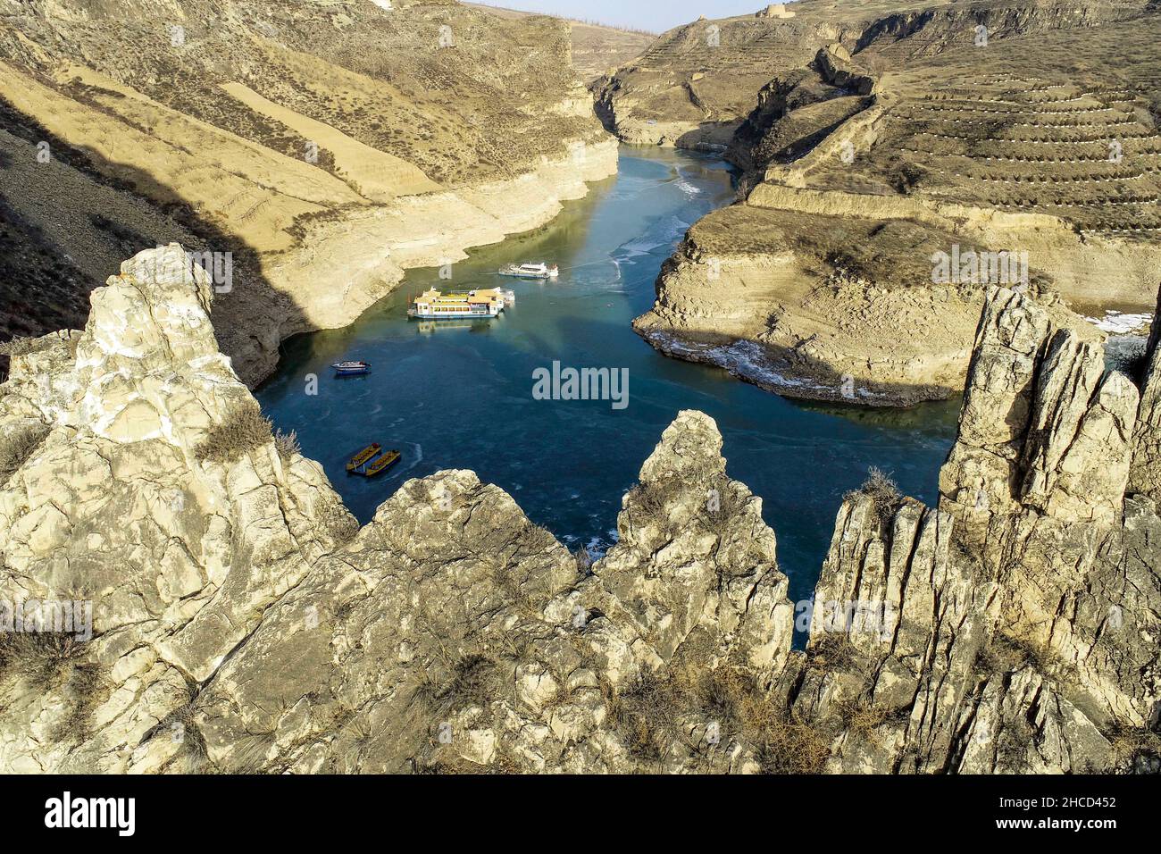 HOHHOT, CHINA - DECEMBER 12, 2021 - An aerial photo taken on Dec. 12 ...