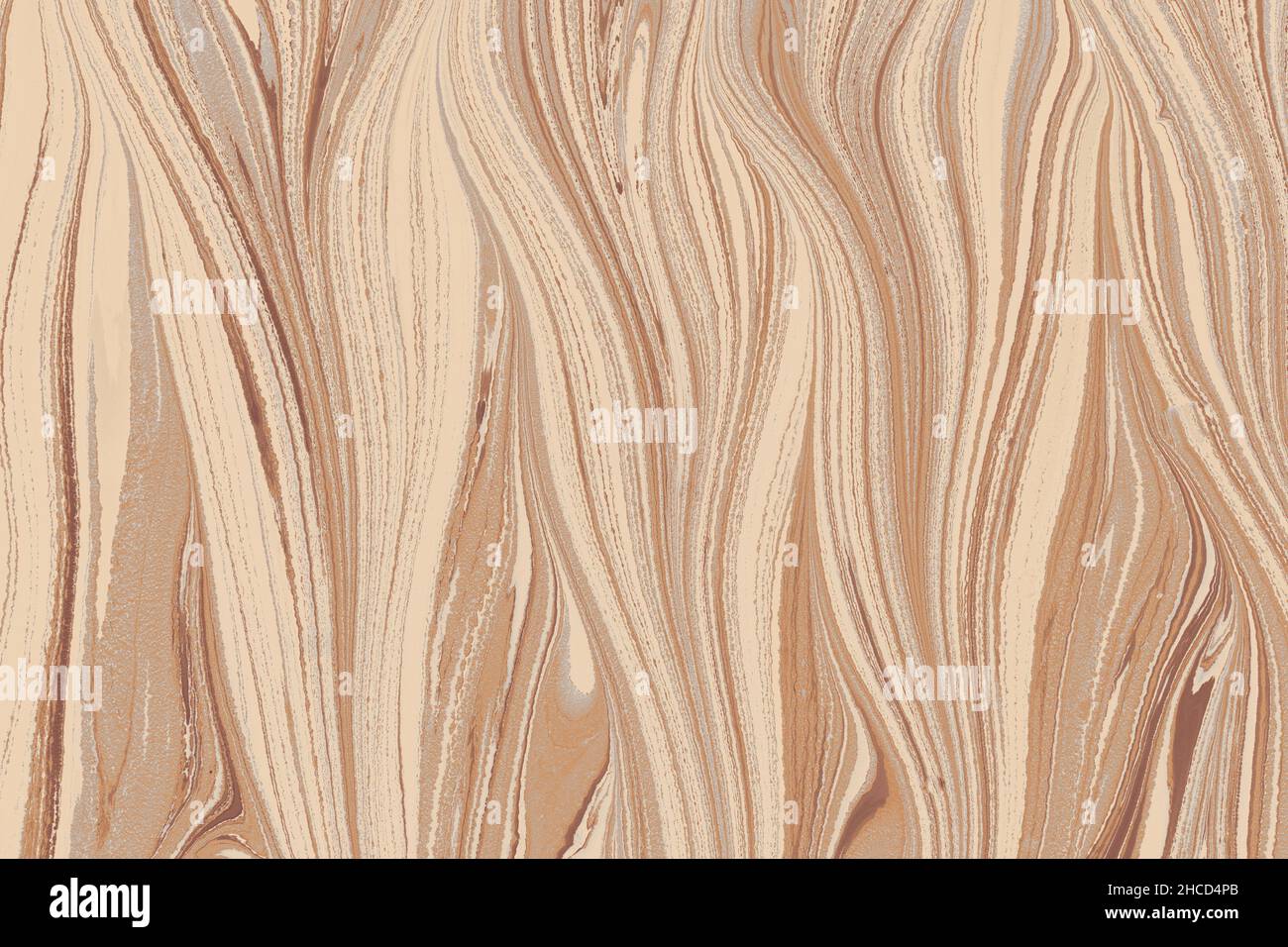 Beautiful paper marbling texture with vertical waves in beige tones ...