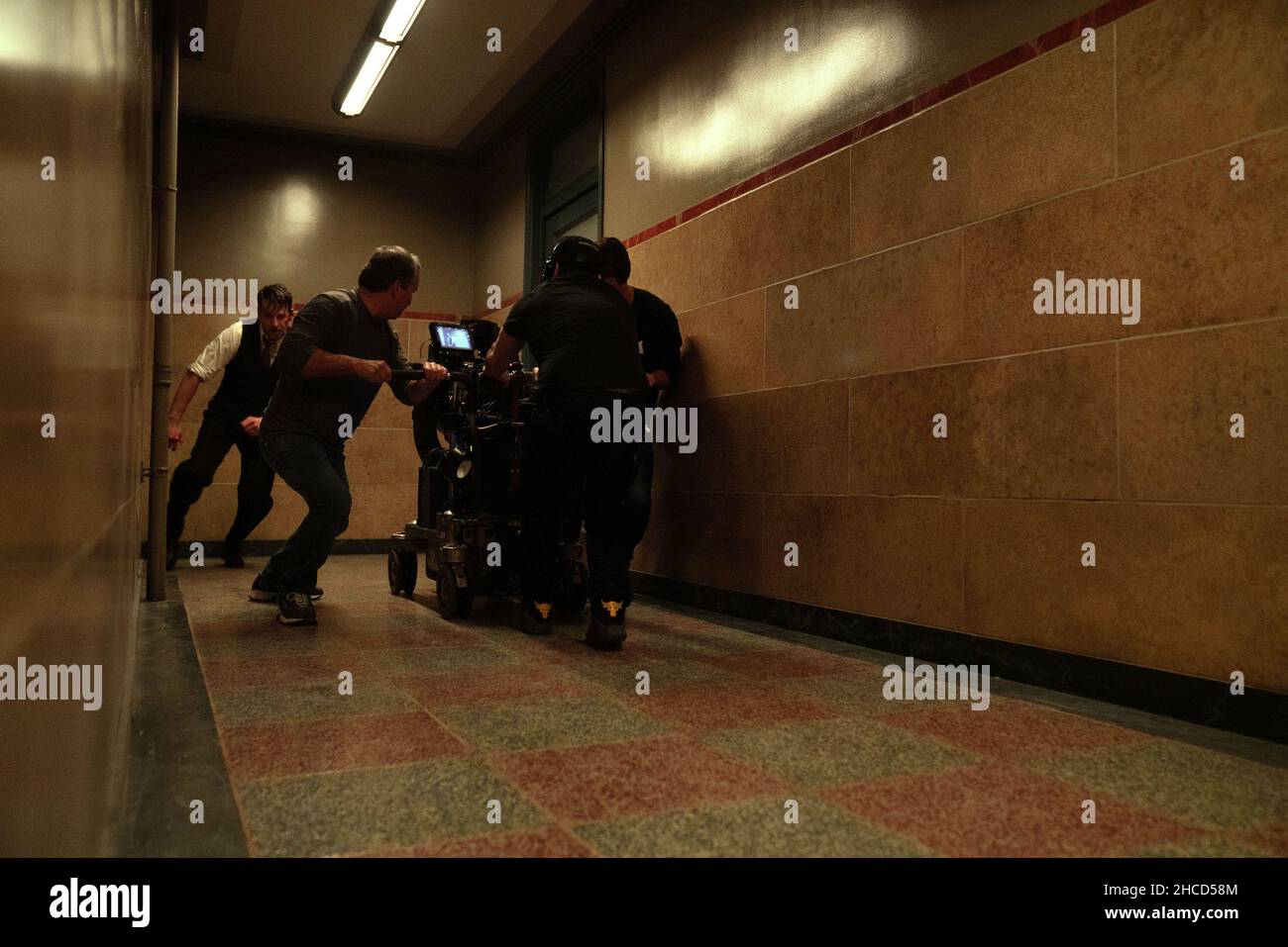 NIGHTMARE ALLEY, Bradley Cooper (left), on set, 2021. ph: Kerry Hayes ...