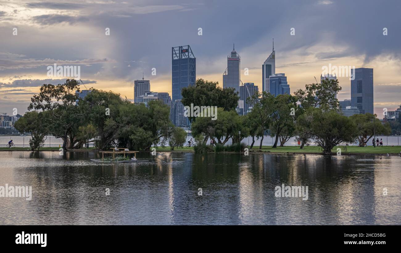 Perth City from South Perth Stock Photo - Alamy