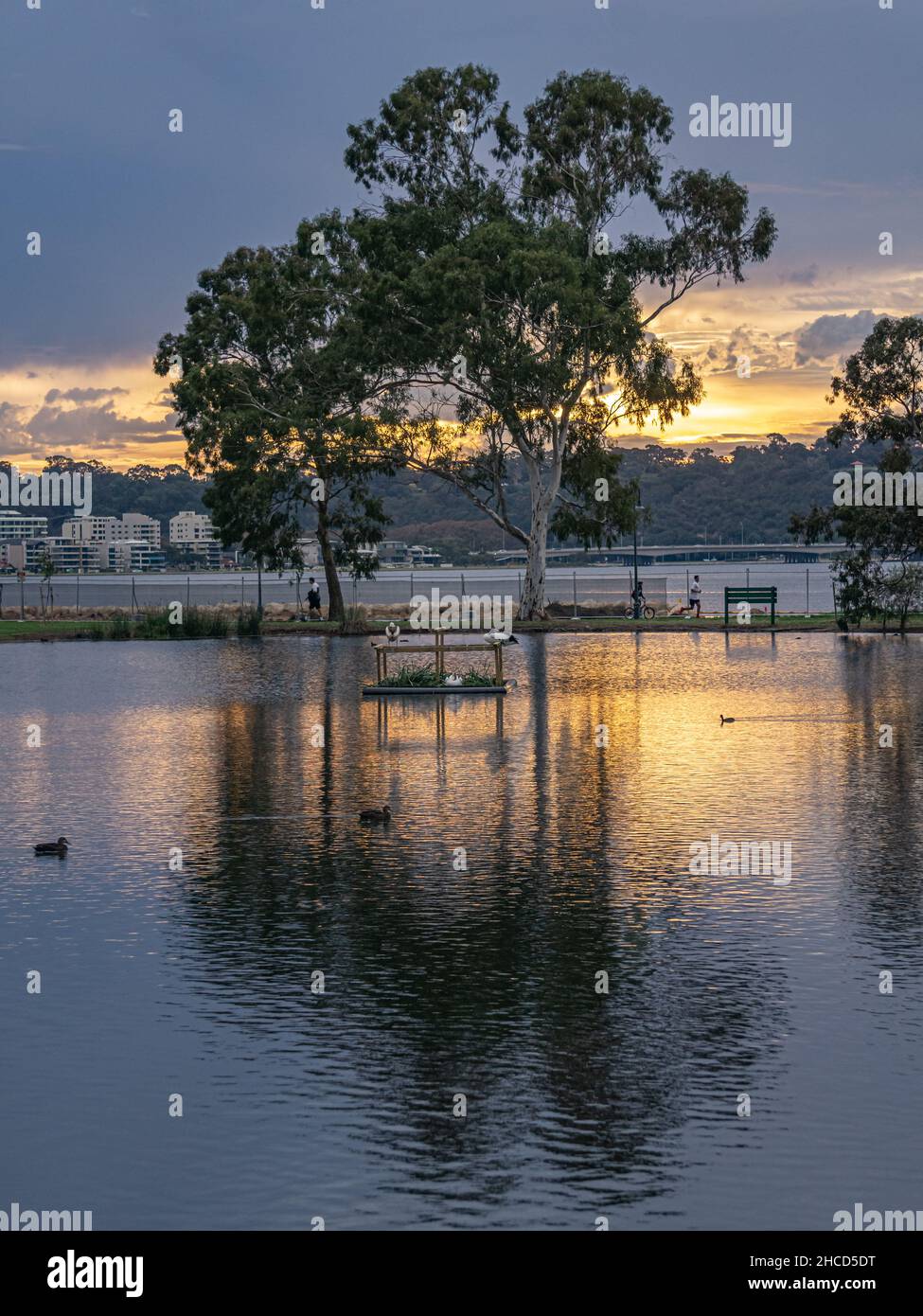 South PerthLake Sunset Western Australia Stock Photo - Alamy