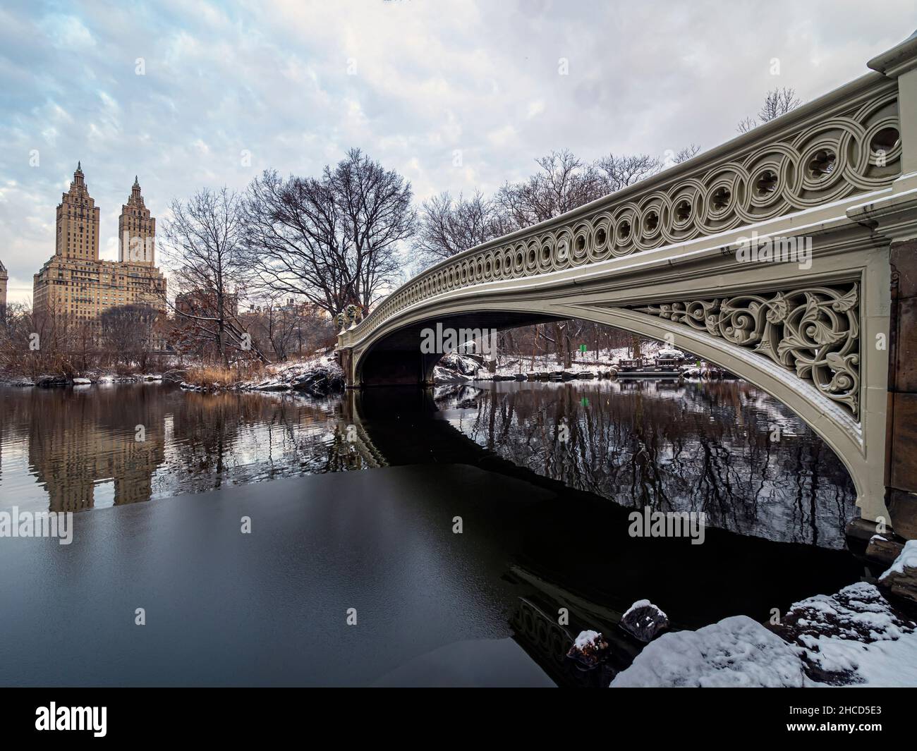 Bow brisge in winter after snow storm Stock Photo - Alamy