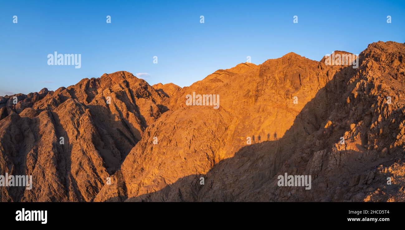 panorama in mountain range at sinai egypt similar to Martian landscapes ...