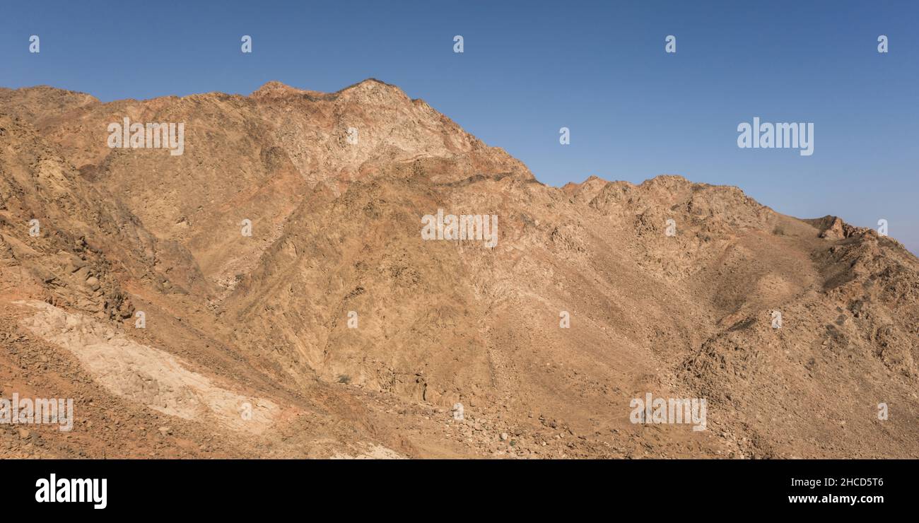 panorama in mountain range at sinai egypt similar to Martian landscapes ...