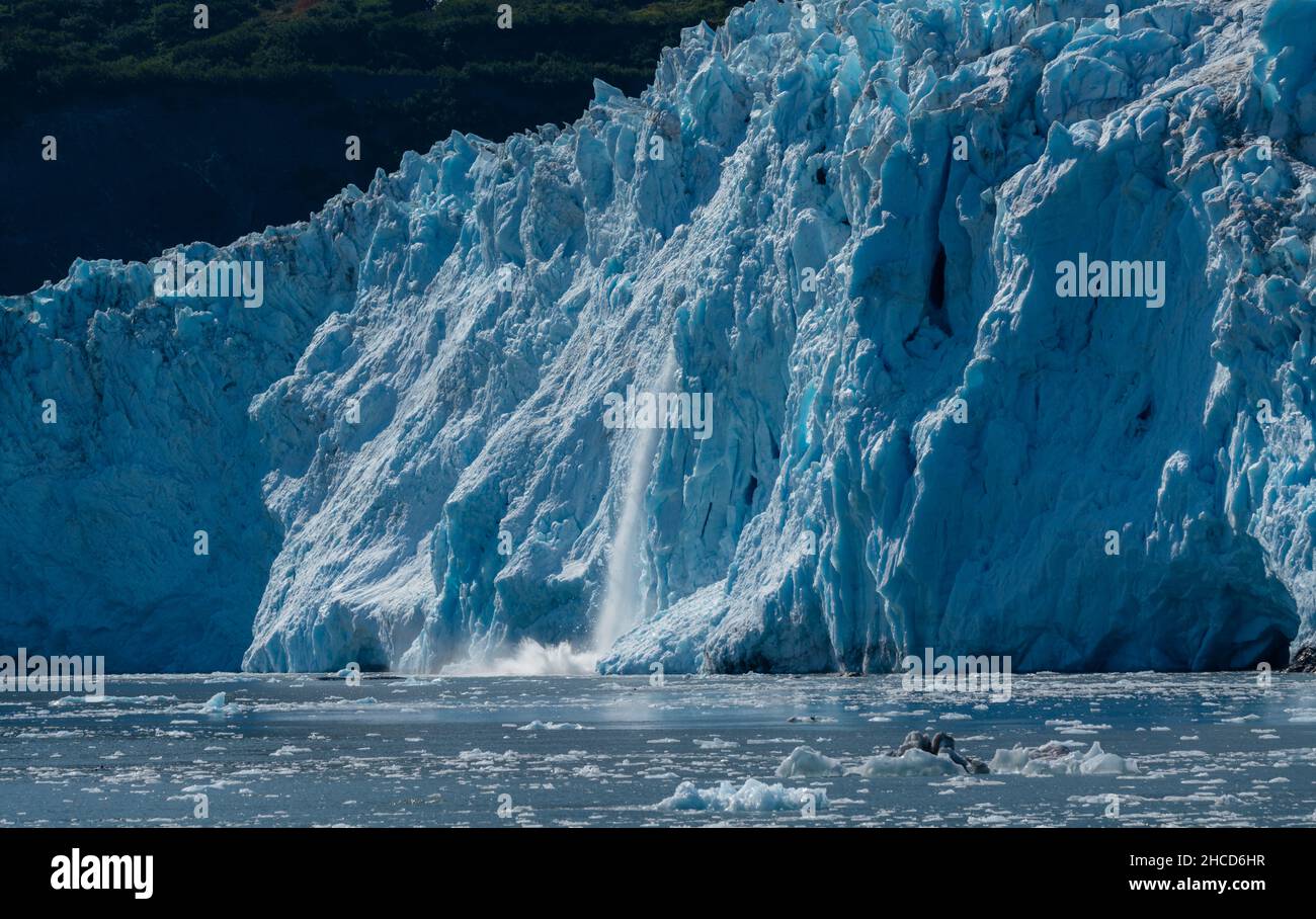 Chilling view of huge glaciers on a coast Stock Photo - Alamy