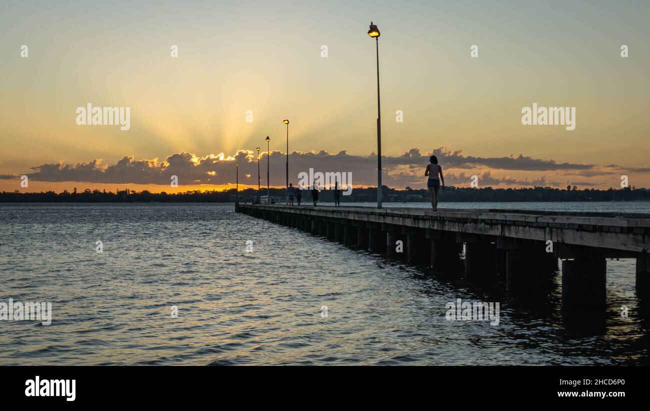 Australian city silhouette sunset hi-res stock photography and images ...