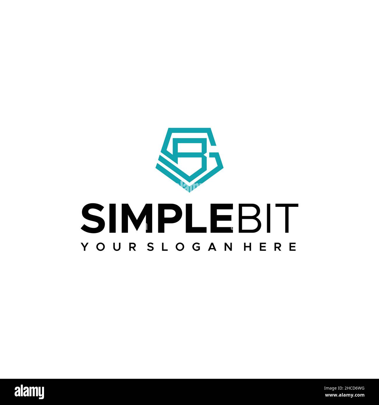modern design SIMPLE BIT computer logo design Stock Vector Image & Art ...