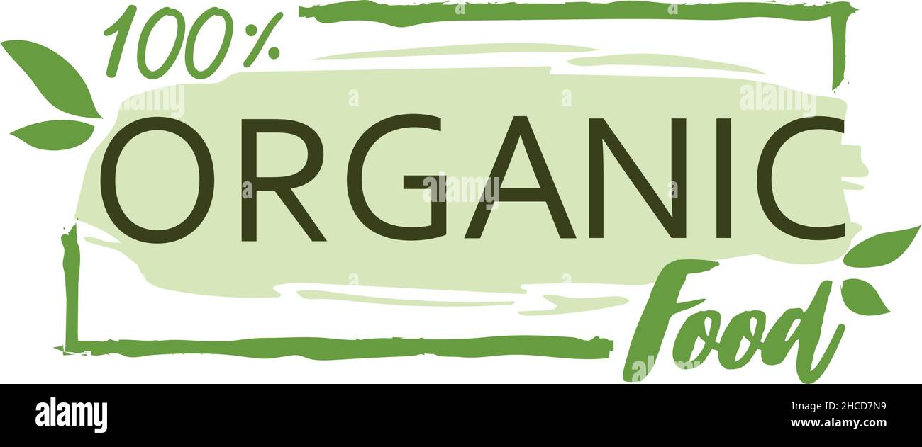 organic stamp illustration with plants Stock Vector Image & Art - Alamy