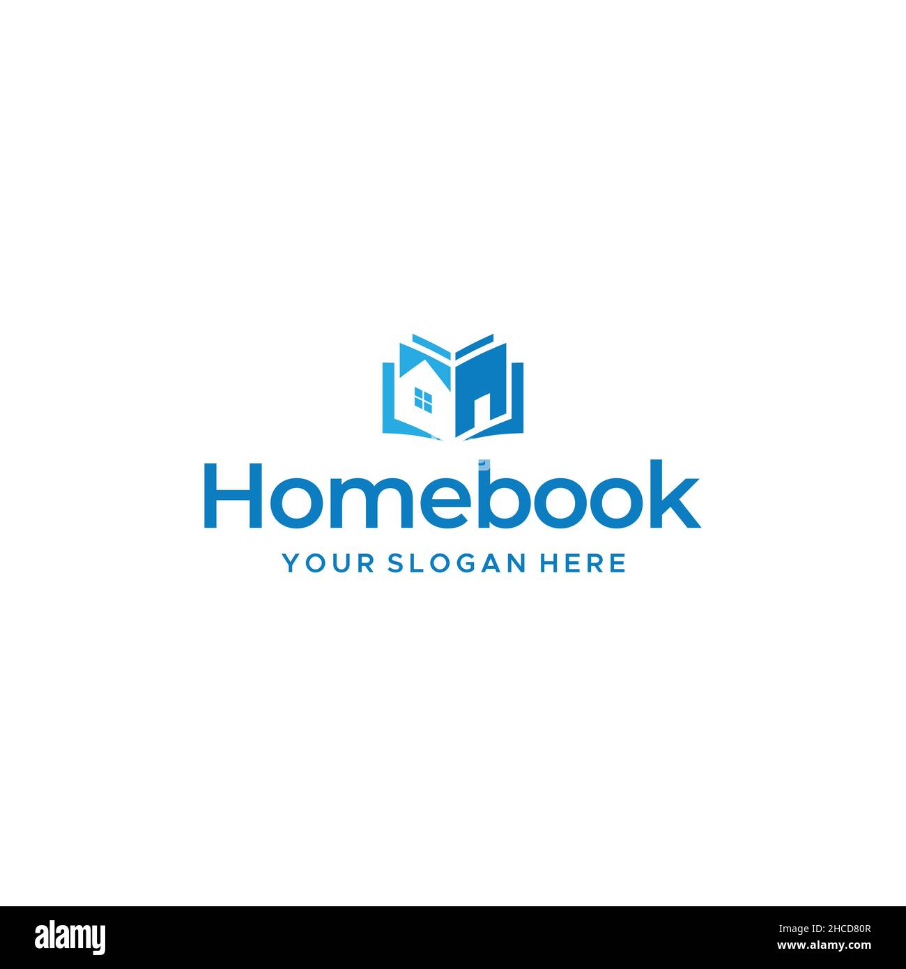 Modern colorful HOME BOOK house learn logo design Stock Vector Image ...