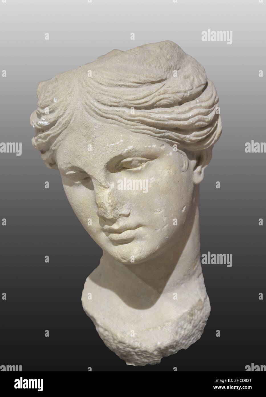 Ancient roman marble portrait bust of woman isolated Stock Photo - Alamy