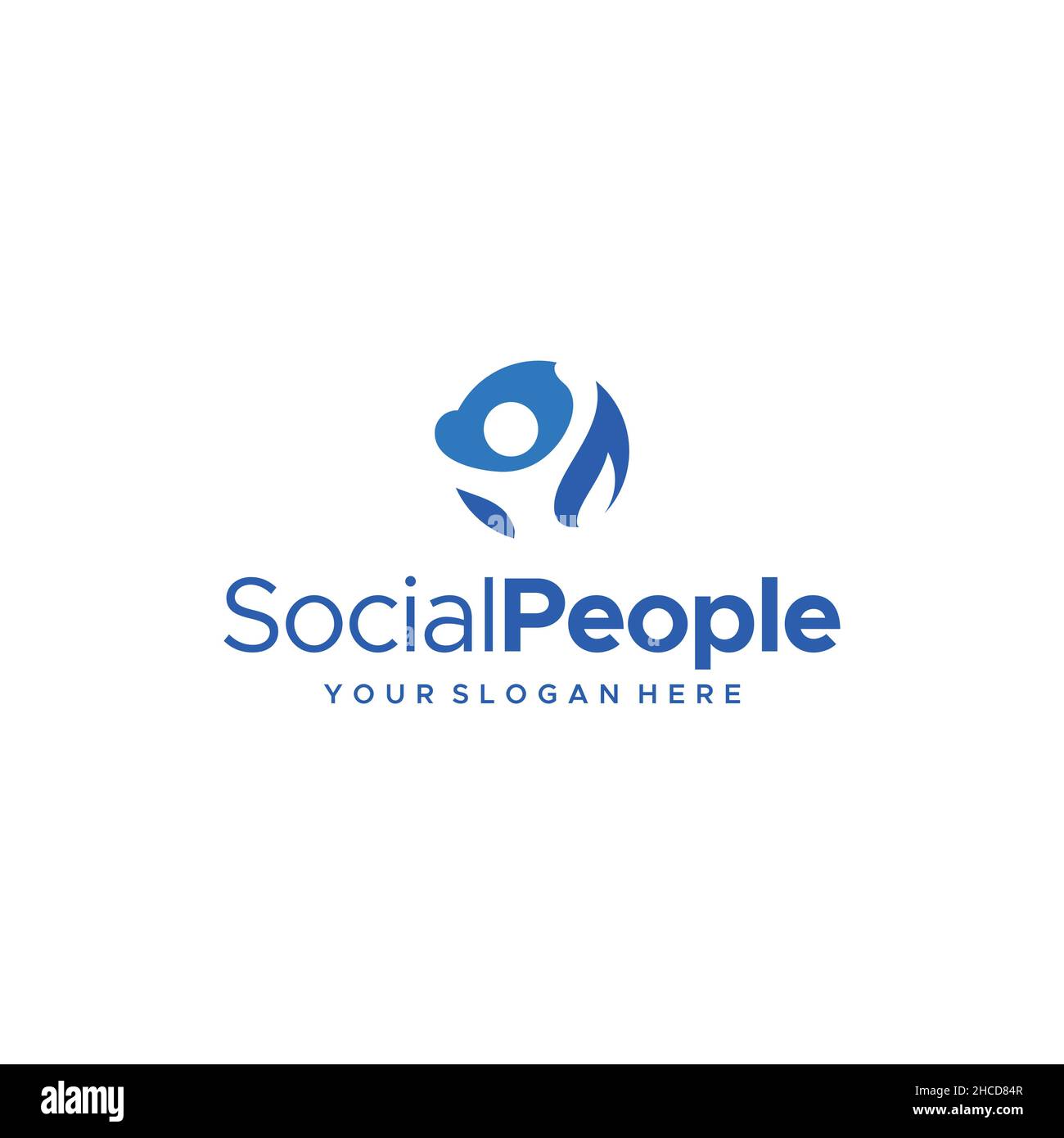 Modern design SOCIAL PEOPLE talk chat logo design Stock Vector Image ...
