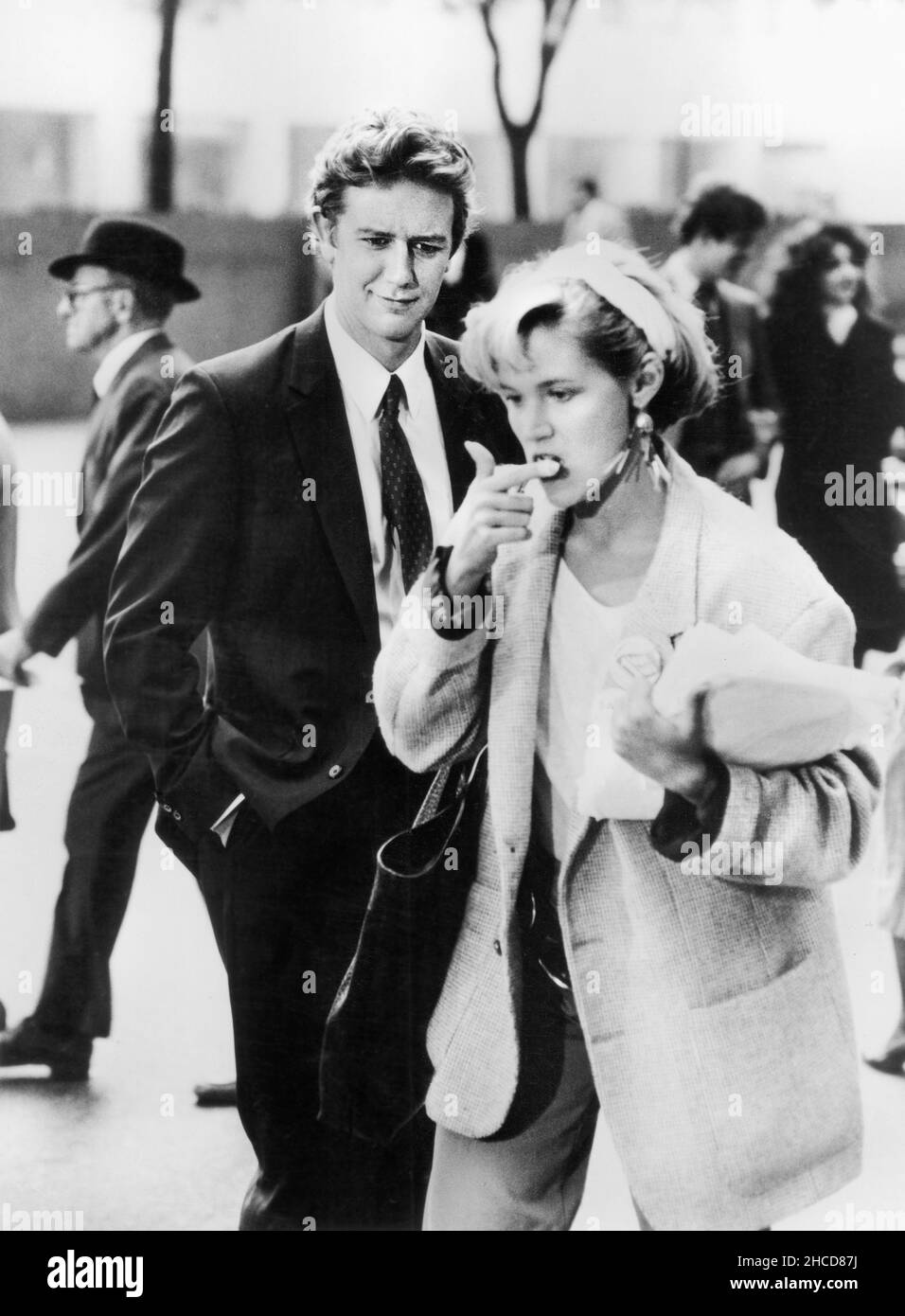 Judge Reinhold, Lori-Nan Engler, on-set of the Film, "Head Office", Tri ...