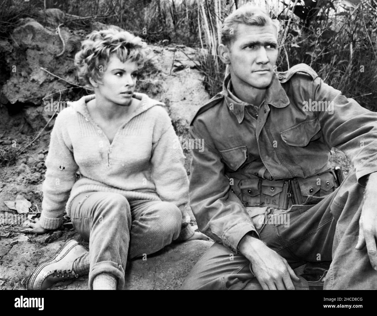 Erika Peters, Scott Borland, on-set of the Film, "Heroes Die Young ...