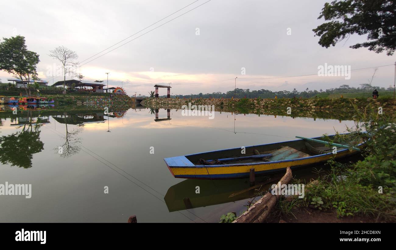 beautiful lake atmosphere with clear and still beautiful water suitable ...