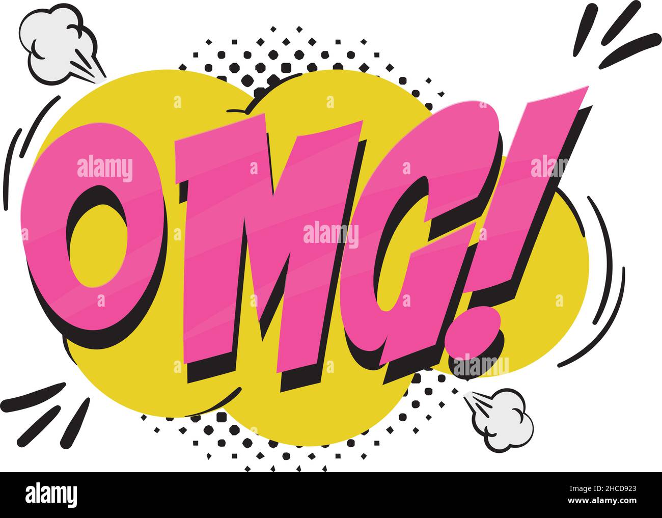 text cloud icon with omg lettering Stock Vector Image & Art - Alamy