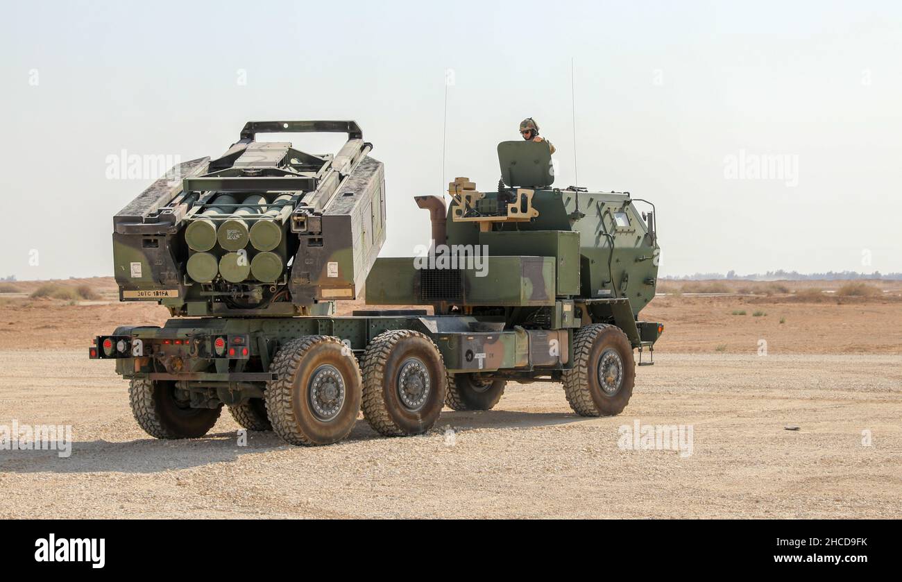 A U.S. Army Nation Guard High Mobility Artillery Rocket System ...