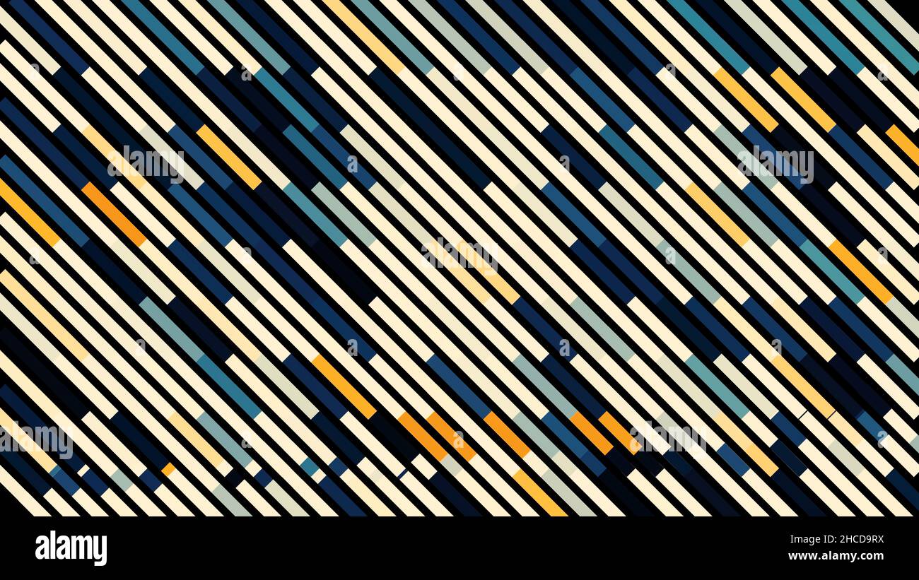 Abstract diagonal rows of narrow lines with white light impulse moving ...