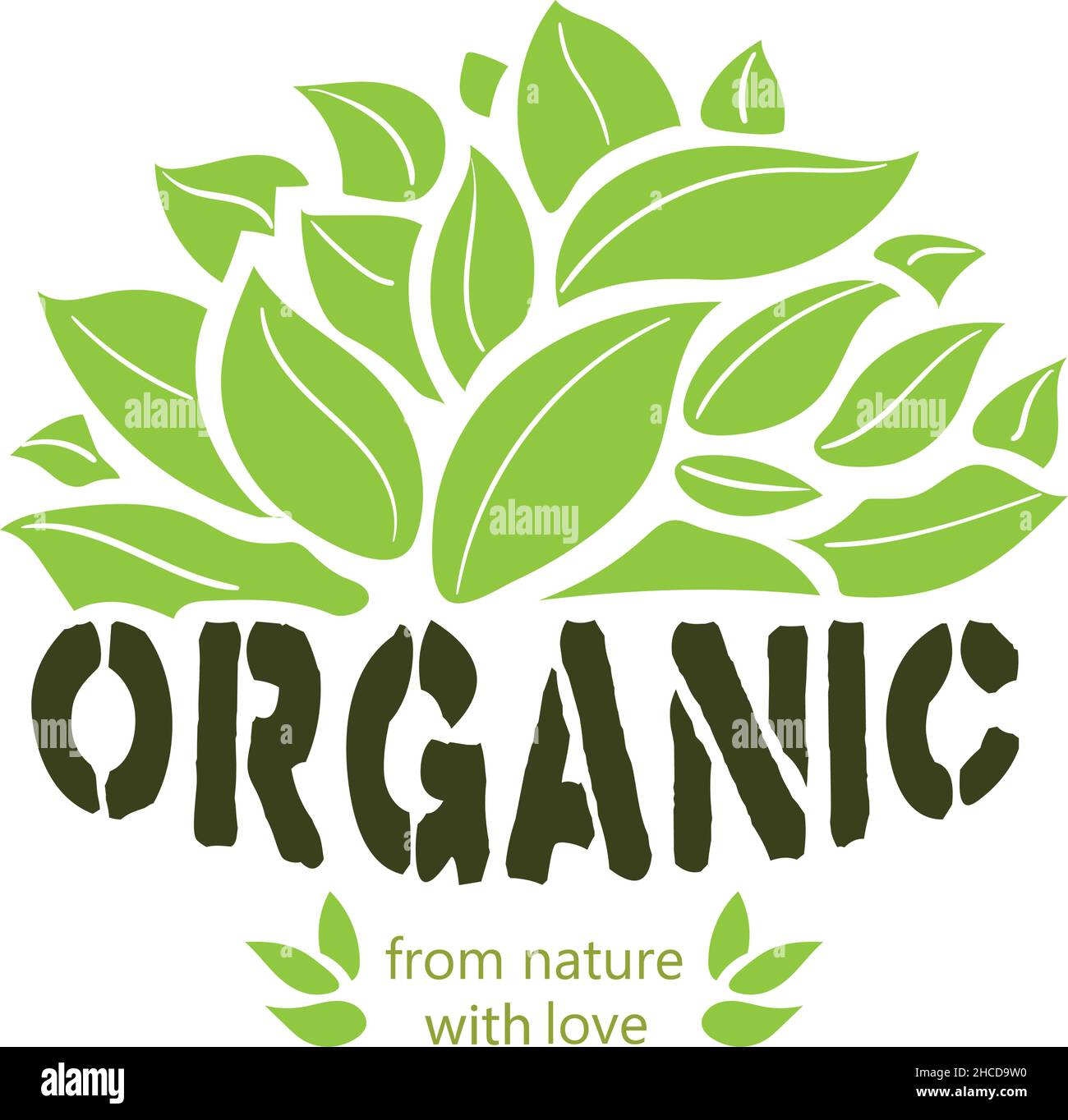organic sign design with plants Stock Vector Image & Art - Alamy