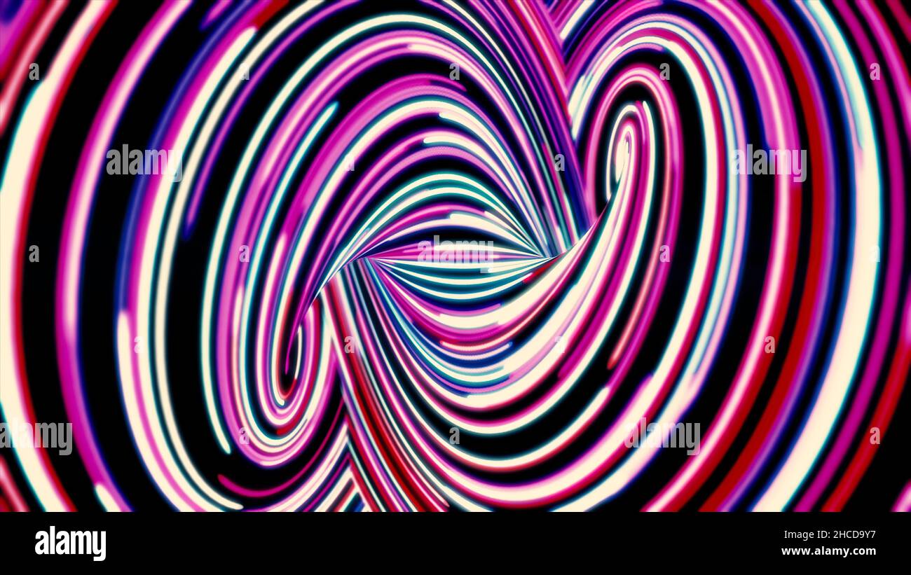 Abstract background with infinity sign formed by many narrow, colorful ...