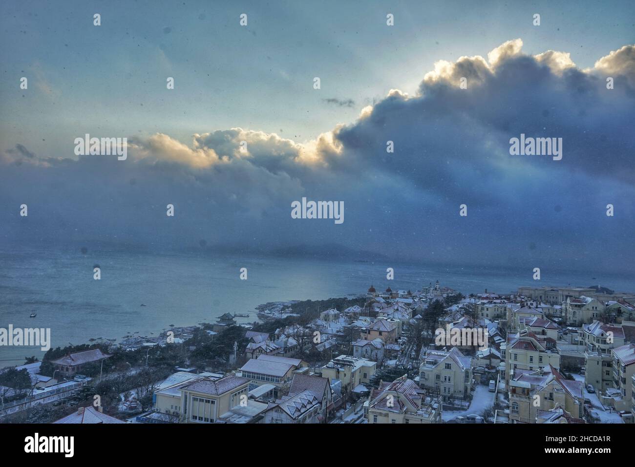 QINGDAO, CHINA - DECEMBER 25, 2021 - A view of xiaoyu Mountain, a ...