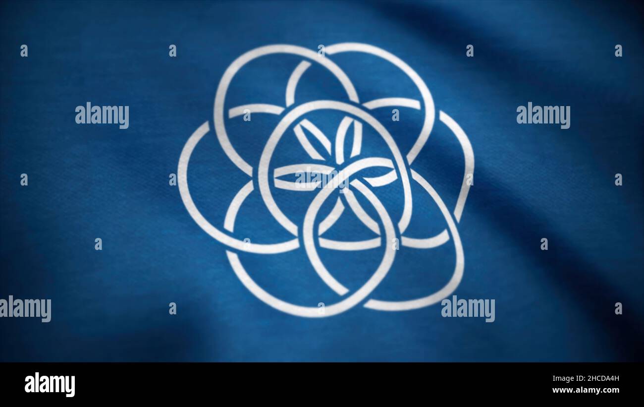 A potential flag for our entire planet. Planet Earth flag waving ...