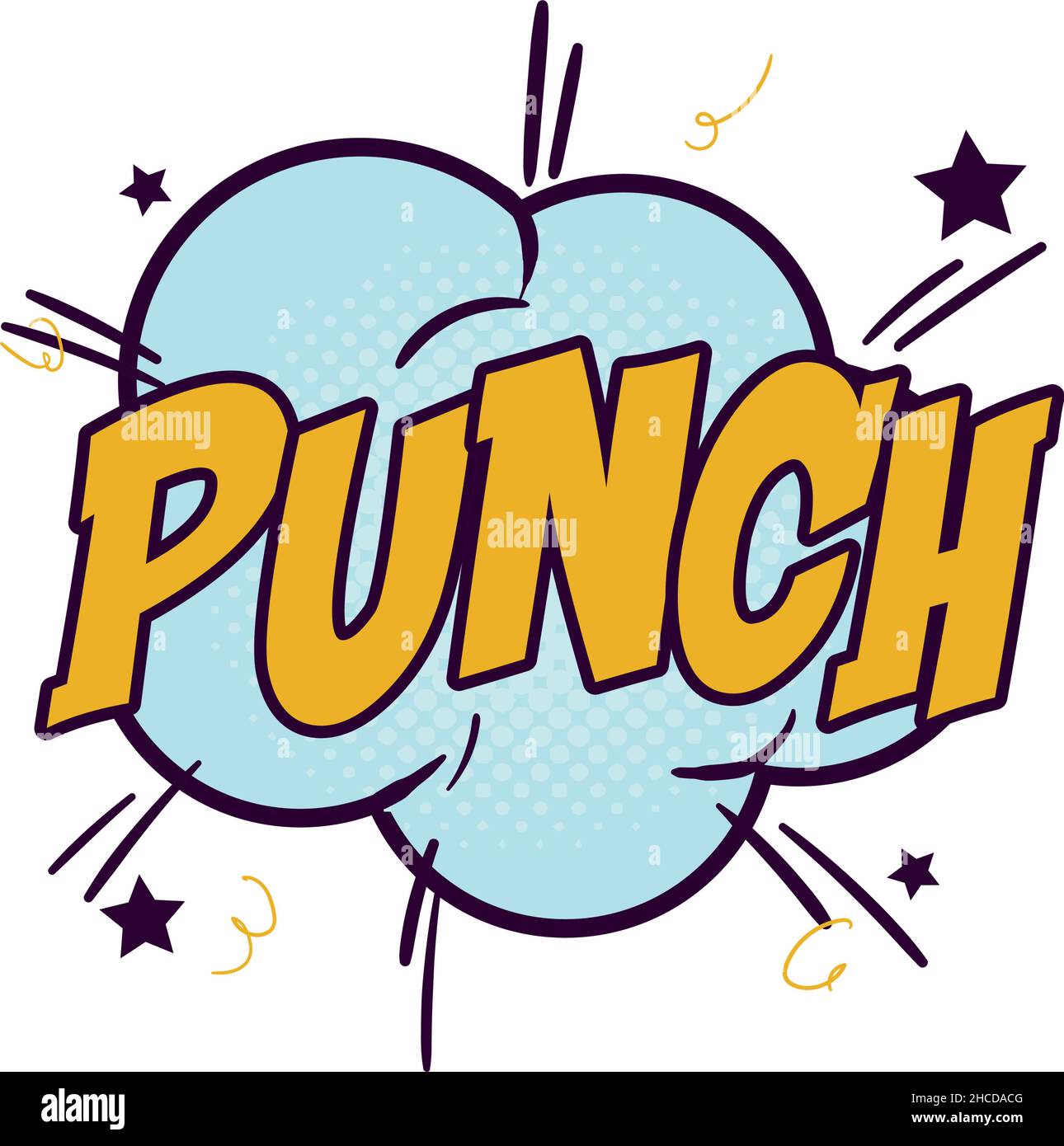speech bubble design with punch lettering Stock Vector Image & Art - Alamy