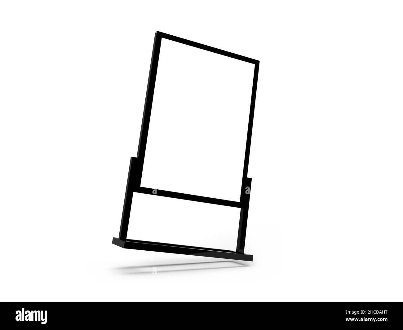 Neon Sign Box 3D Illustration Mockup Scene on Isolated Background Stock ...