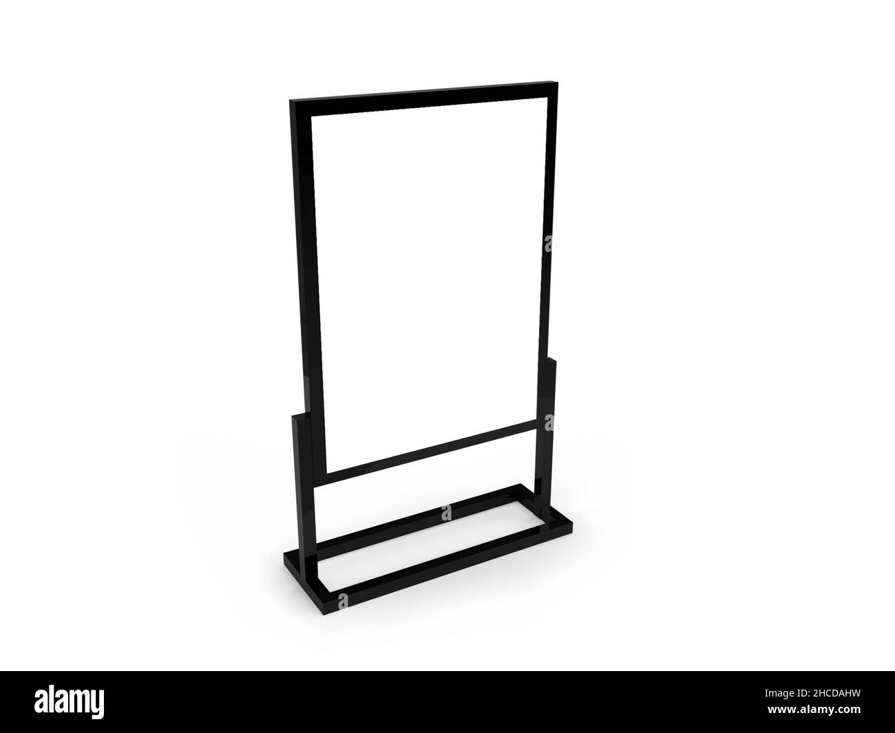 Neon Sign Box 3D Illustration Mockup Scene on Isolated Background Stock ...